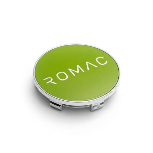 Official Romac Centre Caps - Green - Romac Wheels