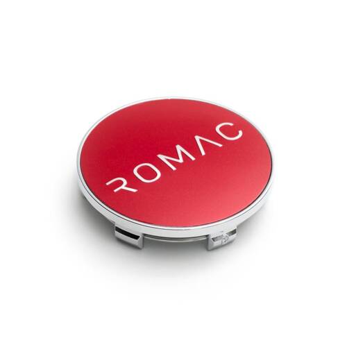 Official Romac Centre Caps - Red - Romac Wheels