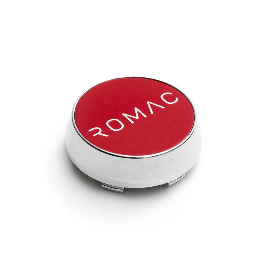 Official Romac Centre Caps - Red - Romac Wheels